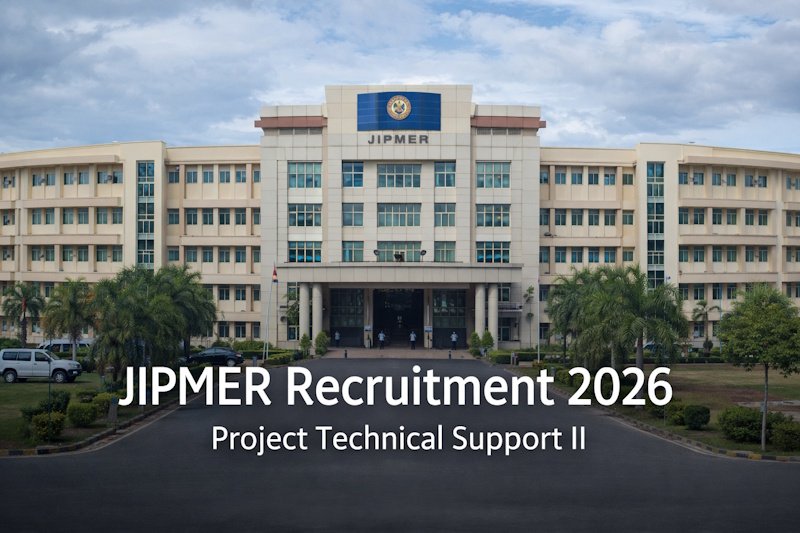 JIPMER Recruitment 2026: Project Technical Support II Notification ...